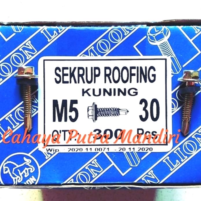 Jual Sekrup Roofing 12x30 MOON LION/Sekrup Roofing Kuning 3 CM MOON ...