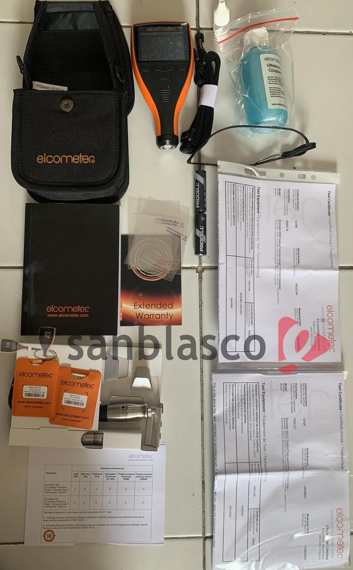 Jual Elcometer 500 Model B A500C-B + C1 Concrete Thickness Probe T500 ...