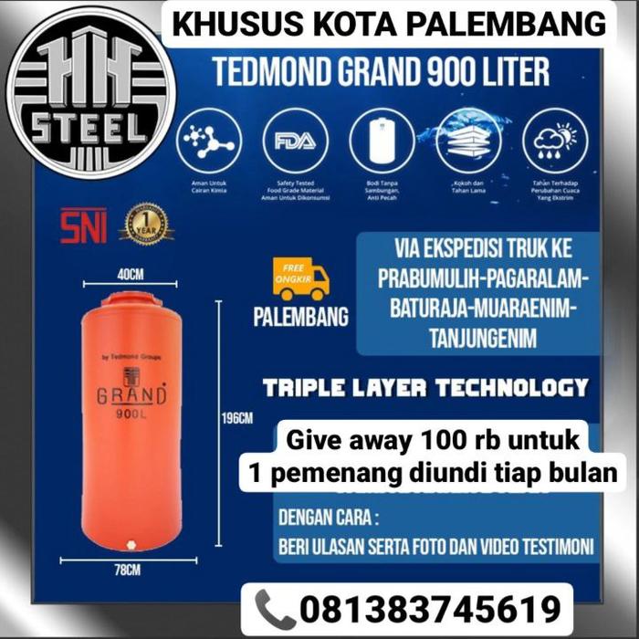 Jual Tangki tanki Tandon Toren air Tedmon Tedmond Tall tinggi SNI 900 L ...
