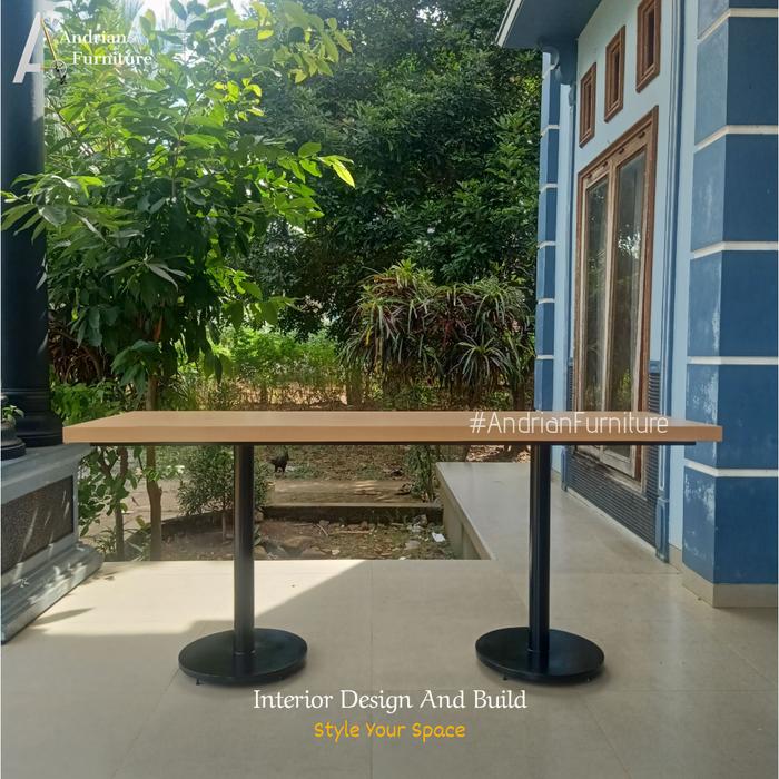 Jual CUSTOM | Meja Meeting Minimalis Industrial Top HPL - Dining Table ...