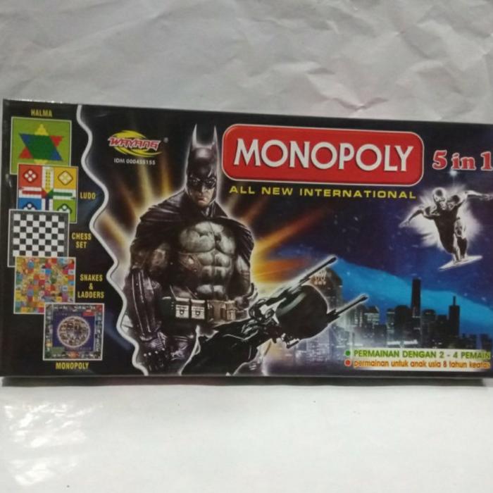 Jual mainan monopoly 5 in 1 / mainan monopoli halma ular tangga Ludo ...