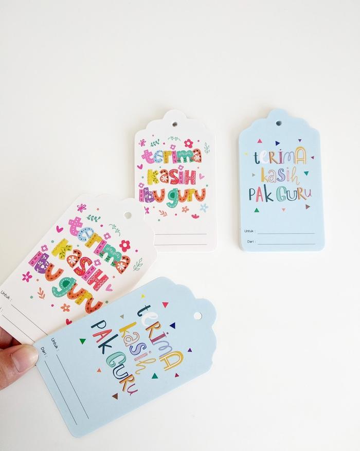 Jual Kartu Tag Ucapan Terimakasih Guru Greeting Card Hangtag Thankyou ...