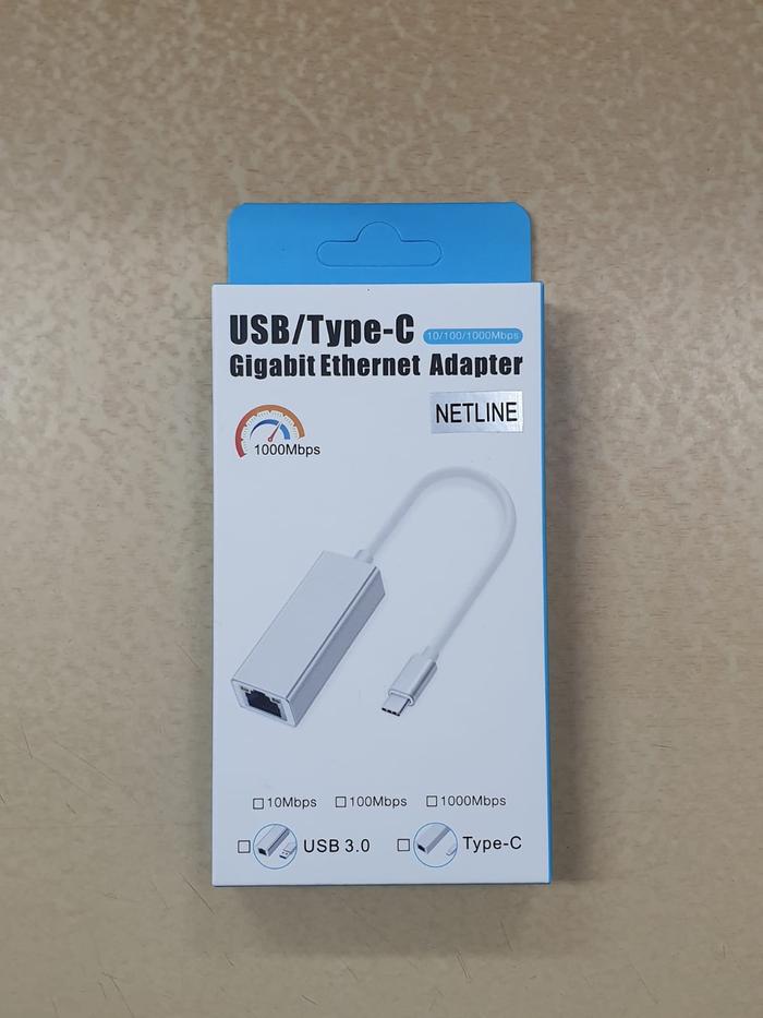 Jual NETLINE Kabel Connector Converter USB C To LAN RJ45 Gigabit ...