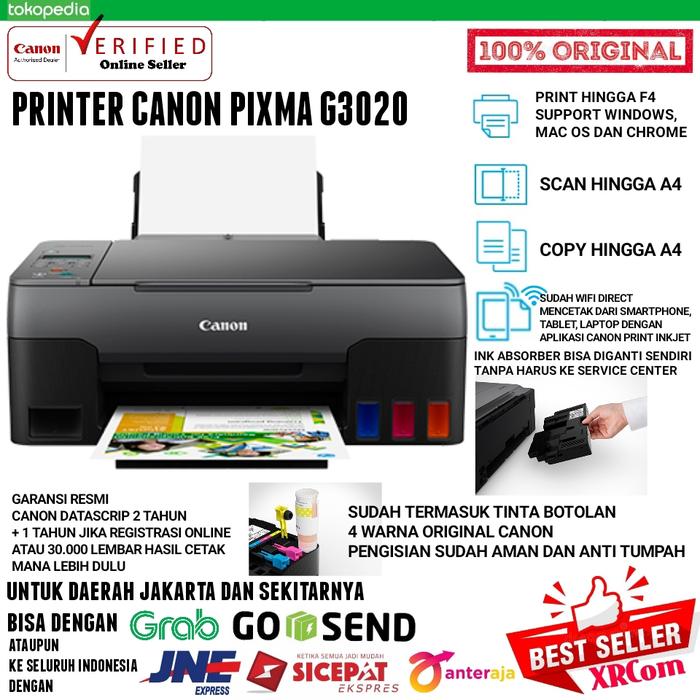 Jual Printer Canon G3020 All in One plus wifi pengganti G3010 G3000 ...