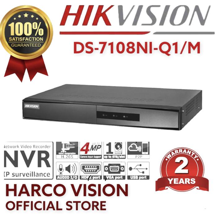 Jual NVR HIKVISION 8 CHANNEL DS-7108NI-Q1/M NVR 8CH HIKVISION - Only ...