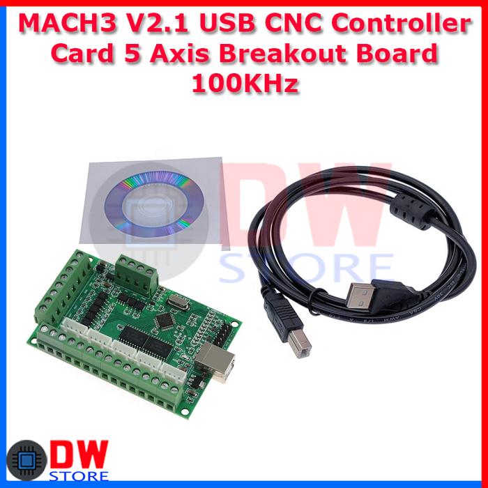Jual MACH 3 MACH3 V2.1 USB CNC Controller Card 5 Axis 100Khz Breakout Board - Kab. Bandung - DW ...