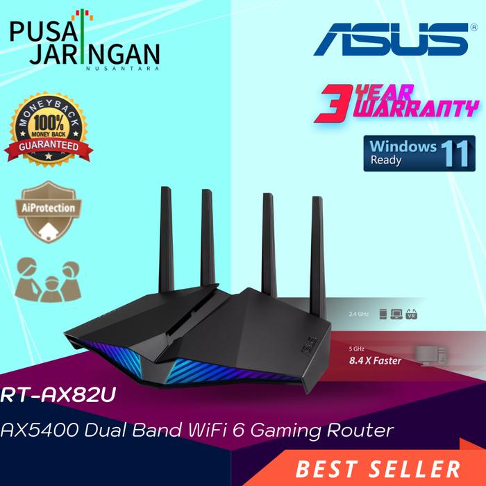 Jual ASUS RT-AX82U WiFi 6 AX5400 WiFi6 With AiMesh AX 5400 Wireless ...