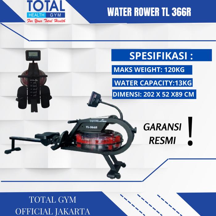 Jual Water rower TL 366R Alat olahraga rowing Total fitness gym TL366R ...