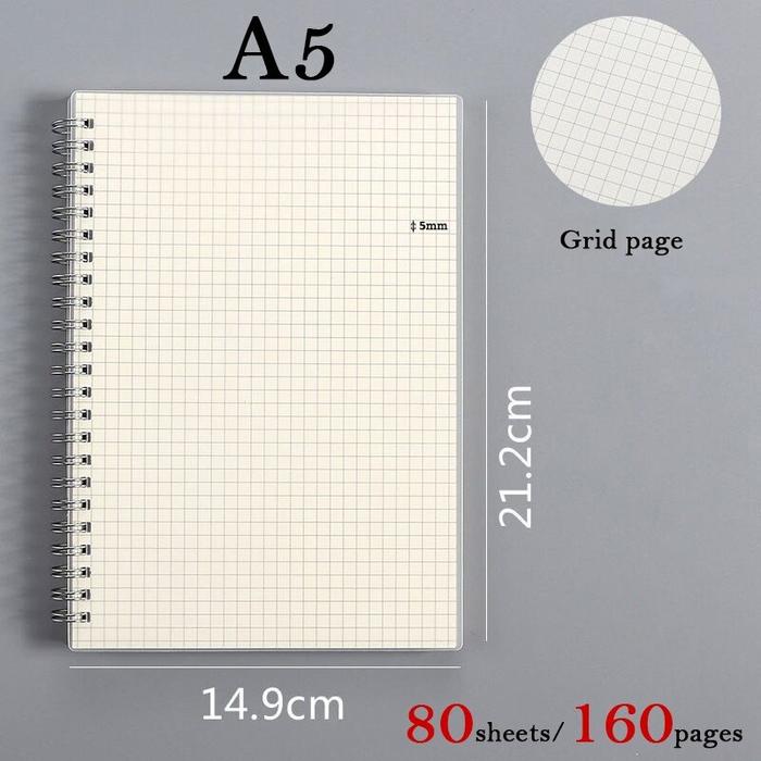 Jual Dot/Grid/Line/Blank/ Spiral Notebook A5/A6 80 Lembar - A5, Dotted ...