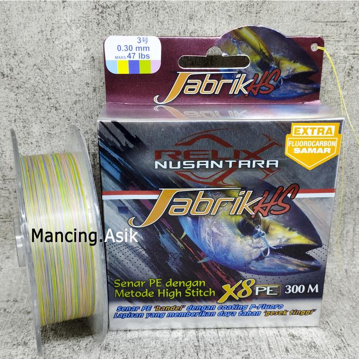 Jual PE Jabrik Ukuran 3 300M Multicolor - Senar Pancing Relix Nusantara ...
