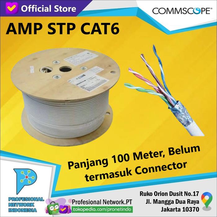 Promo AMP KABEL STP Cat 6A / FTP Cat6A 10GB OUTDOOR 100 Meter / 100m ...