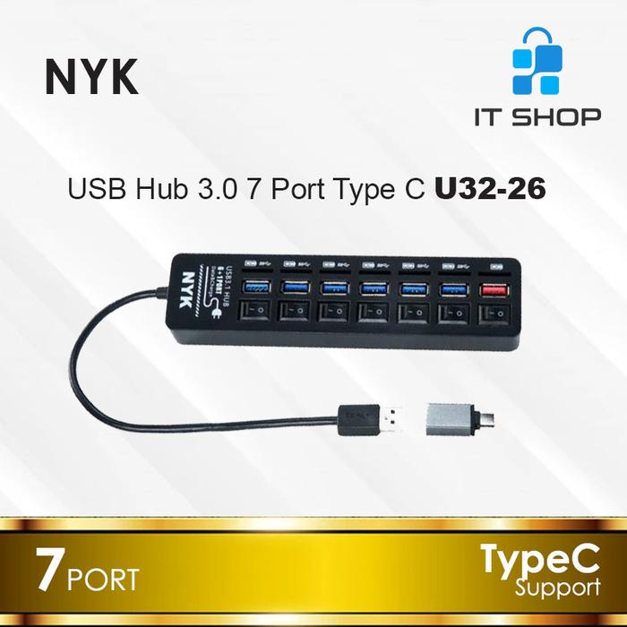 Jual NYK USB Hub 3.0 7 Port Type C - U32-26 - Kota Surabaya - IT-SHOP ...