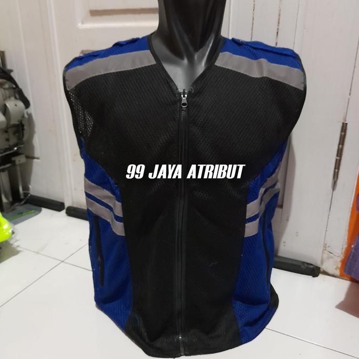 Jual Rompi proyek rompi safety rompi jaring rompi outdoor - Biru, XL ...