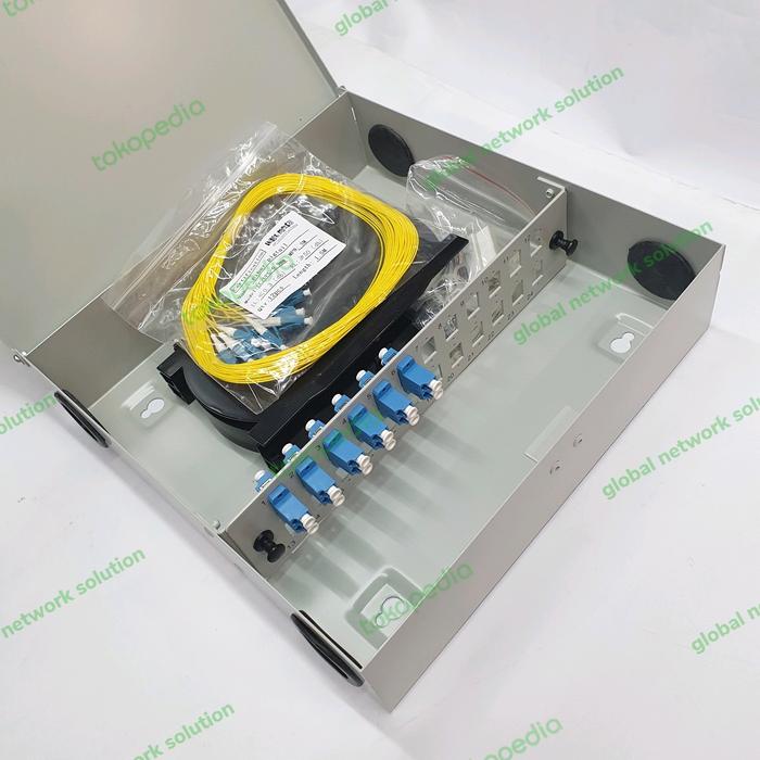 Jual ODF 12 core LC fullset / otb wall 12 core LC lengkqp pigtail ...
