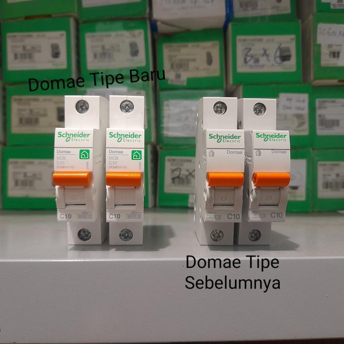 Jual MCB Domae Schneider 1P 10A DOMF01110 DOM11341SNI - 10A Tipe Lama ...