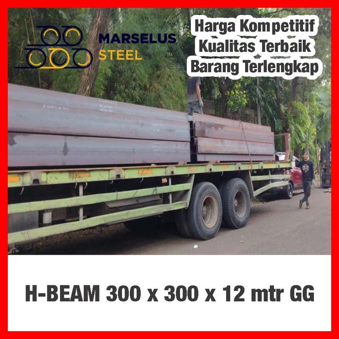 Jual H-Beam 300 x 300 x 10 x 15 - 12 meter/ Besi HB 300 GG Gunung H ...
