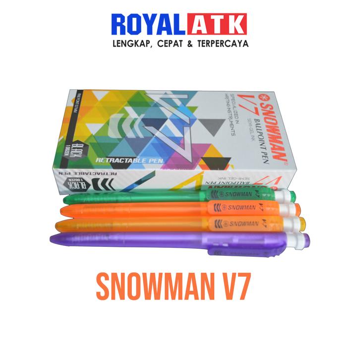 Jual Pulpen Bolpoin Snowman V7 Crystal 0,7 mm/ Pulpen Mekanik - Kota ...