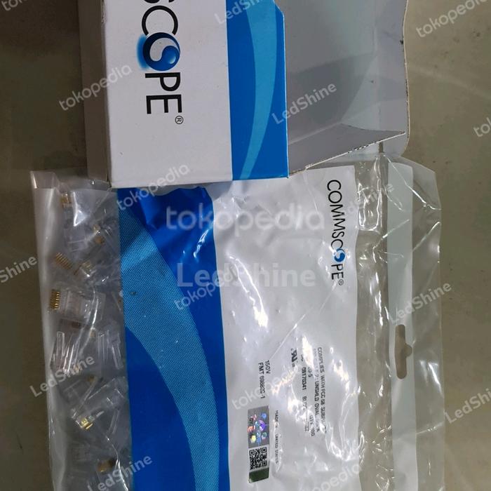 Jual Konektor RJ45 AMP USA Cat6 Cat 6 Connector UTP LAN Commscope - Cat ...