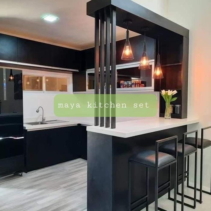 Jual meja bar minimalis HPL/kitchen set minimalis - Kota Depok - maya ...