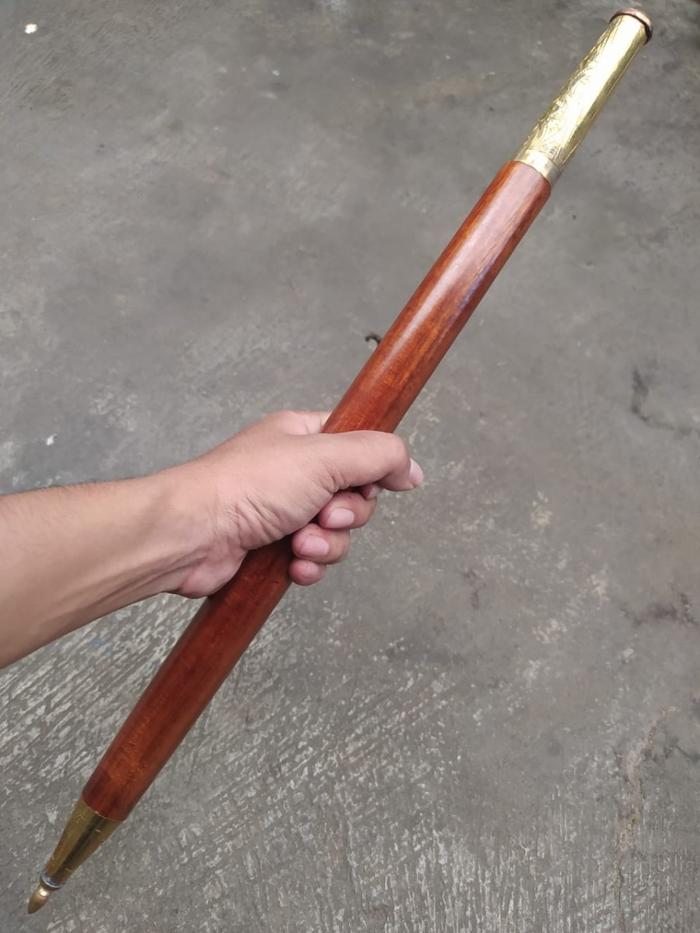 Jual Landeyan tombak satu set Bahan kayu jati alus Tunjung kuningan ...