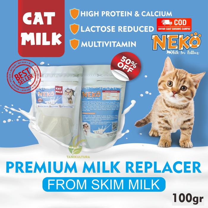 Promo Susu kucing kitten dewasa 100gr neko cat milk 1box murah milk ...