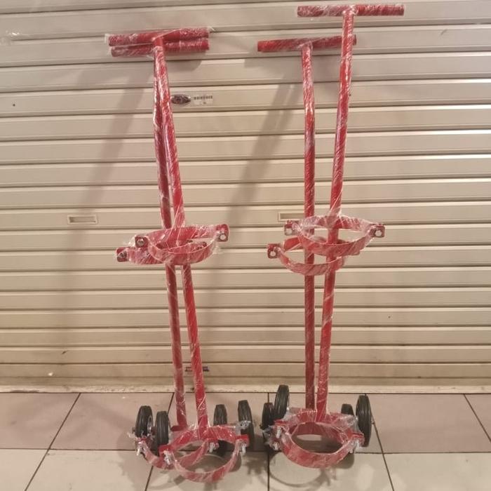 Jual TROLLEY APAR CO2 6 7 8 9 KG DUDUKKAN RODA TROLLY DORONGAN TABUNG ...