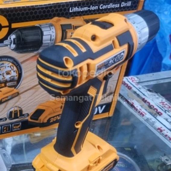Jual CDLI2002 MESIN CORDLESS DRILL BOR BESI BATERAI 10mm 20V UNIT INGCO ...