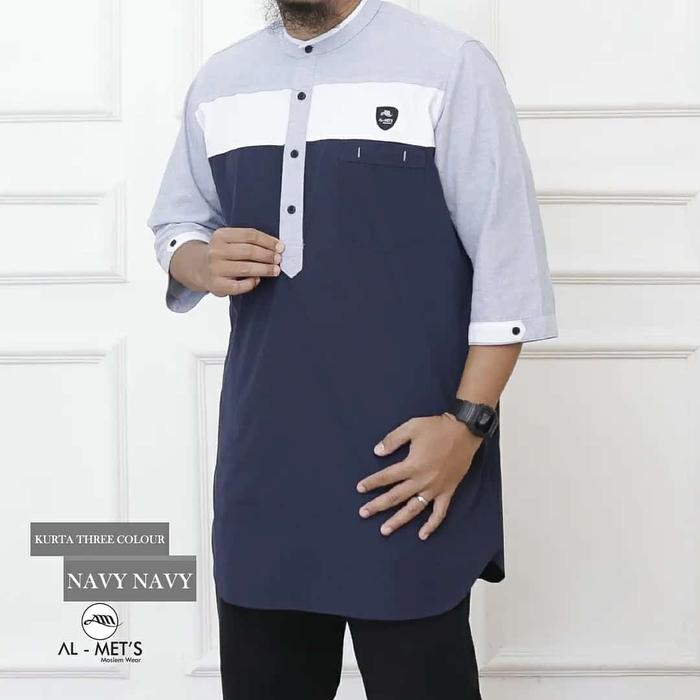 Jual gamis pria kurta 3 warna lengan 3/4 katun kurta three colour by ...