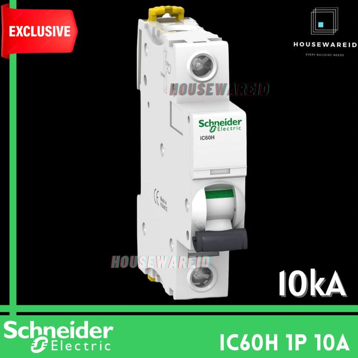 Promo MCB 1p 10a 1 Phase 10 Ampere 10kA Schneider iC60H A9F84110 Original - Jakarta Pusat ...