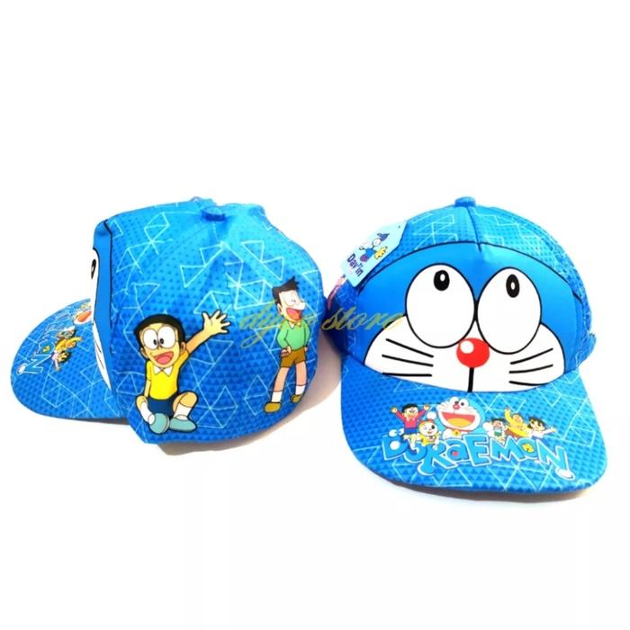 Jual Topi karakter doraemon anak perempuan laki laki usia 2 - 10 tahun ...
