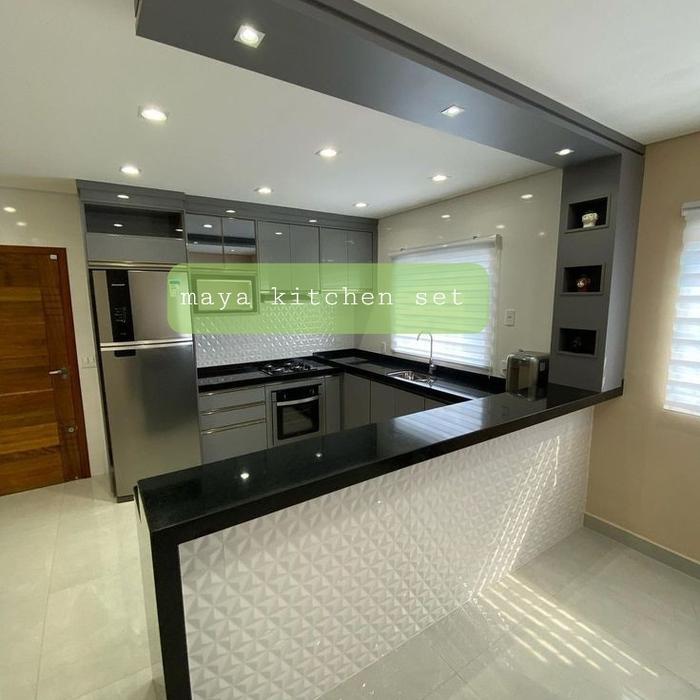 Jual meja bar minimalis HPL/ kitchen set minimalis/lemari Dapur - Kota ...