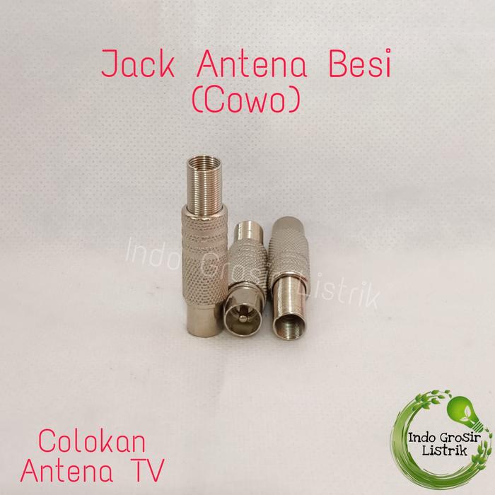 Jual Jack Antena Cowo Besi Colokan Antena TV Male Jack Antena TV Besi ...