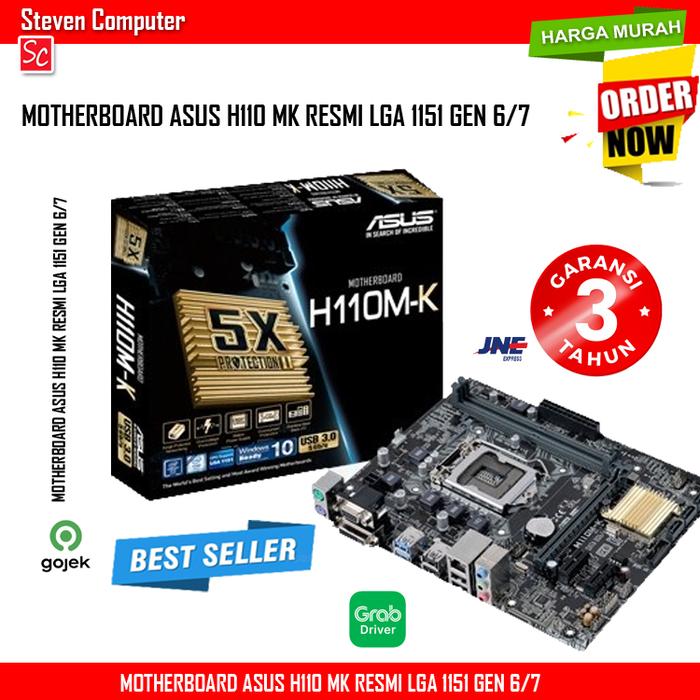 Jual MOTHERBOARD ASUS H110 MK RESMI LGA 1151 GEN 6/7 - Jakarta Timur - Steven Komputer | Tokopedia