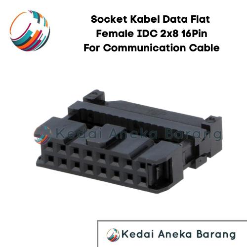 Jual Socket Soket Konektor Kabel Cable Data Flat 16P Pin IDC Running ...