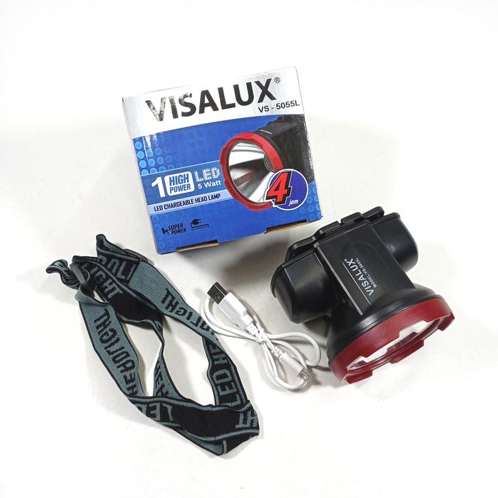 Jual VISALUX Head Lamp LED Chargeable 5Wat / Senter Kepala 5Wat - Kota ...