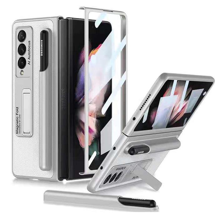Jual NEW Samsung Galaxy Z Fold 3 5G CASE T4 PEN REMOV Stand leather ...