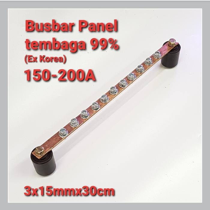 Jual Busbar Panel Tembaga asli 99% 200A ex-Korea (3x15mmx30cm ...