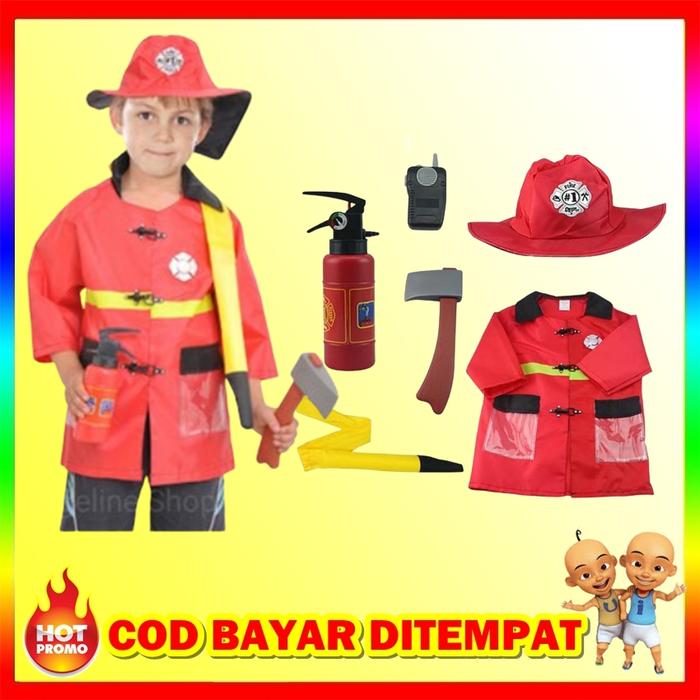 Jual BAJU KOSTUM PROFESI ANAK KOSTUM PEMADAM KEBAKARAN COSTUME FIREMAN ...