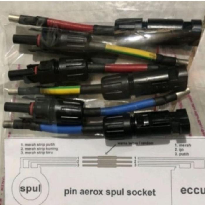 Promo SOCKET SOKET SPULL SPUL KABEL MC4 AEROX LEXI NMAX N MAX ANTI EROR ...