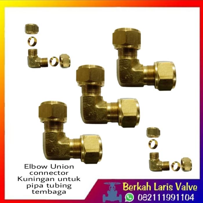 Jual Elbow union Connector Kuningan Untuk Pipa Tubing Tembaga 8mm×8mm - Jakarta Barat - BERKAH ...