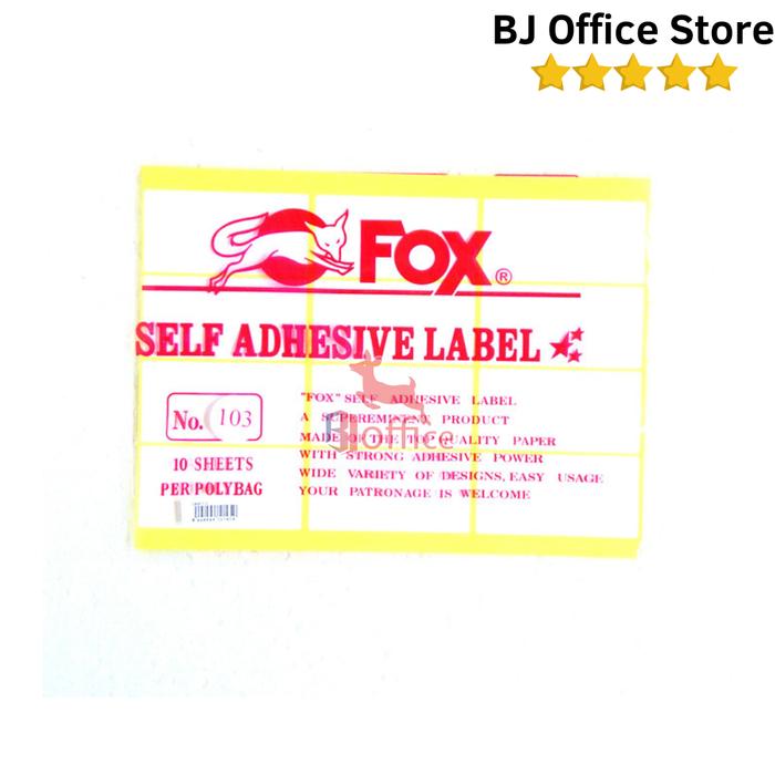 Jual Label Fox 103 Label Nama / Label Undangan - Kota Bandung ...
