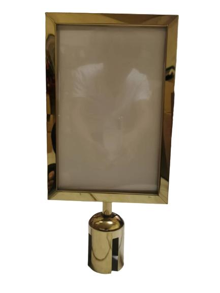 Promo Sign Board Frame A4 & A3 Stainless Gold Papan Tiang Antrian ...
