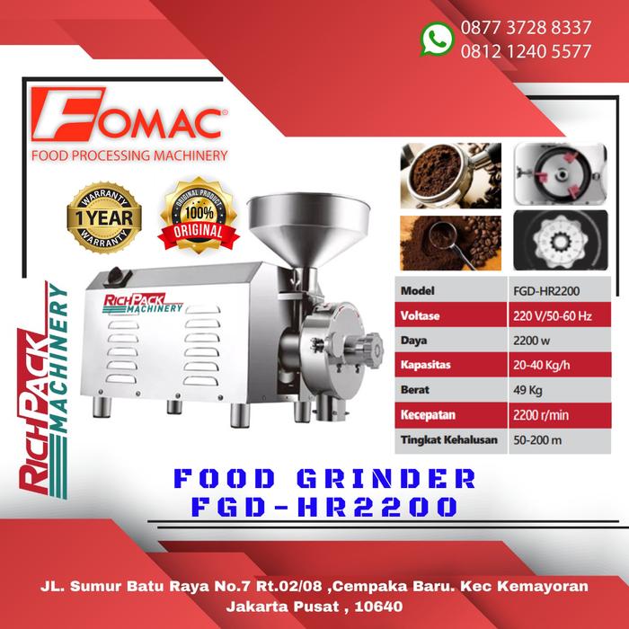 Jual Fomac FGD-HR2200 Food Grinder Mesin Penepung Coffee Grinder ...