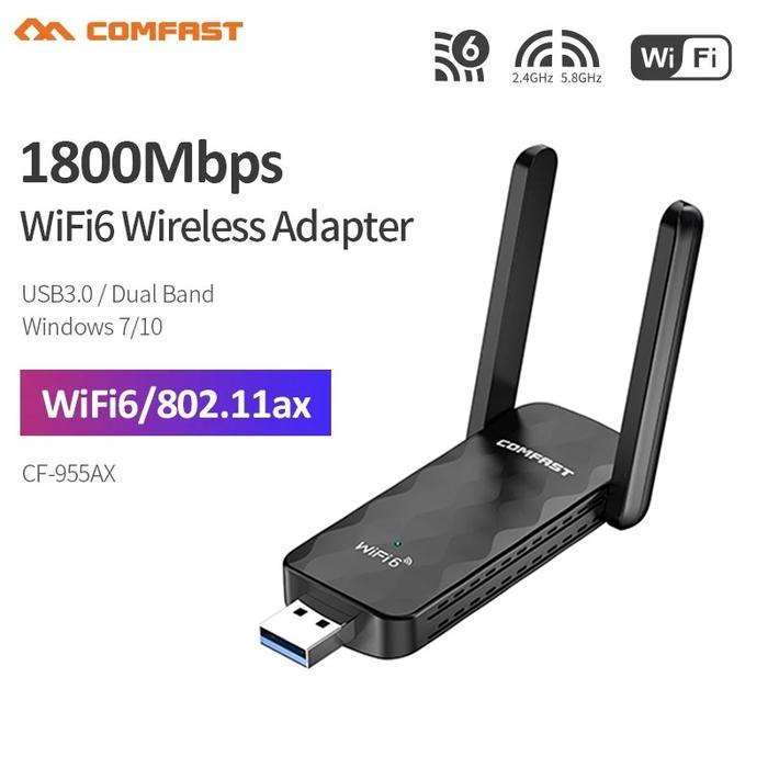 Promo COMFAST WiFi 6 Wireless USB Adapter Dual Band 5G Dongle CF-955AX - Kota Tangerang - Plushy ...