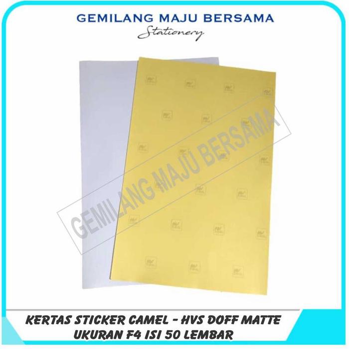 Jual Kertas Sticker HVS Doff Camel Ukuran F4 Folio 50 lembar - Kota ...
