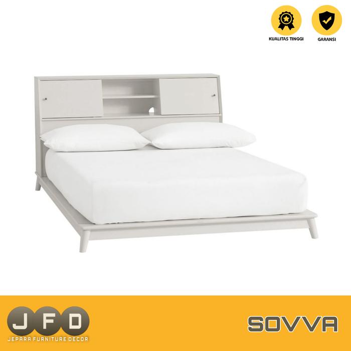 Jual Tempat Tidur Retro Jati Dipan Sovva Aesthetic Bed Frame - Abu-abu ...