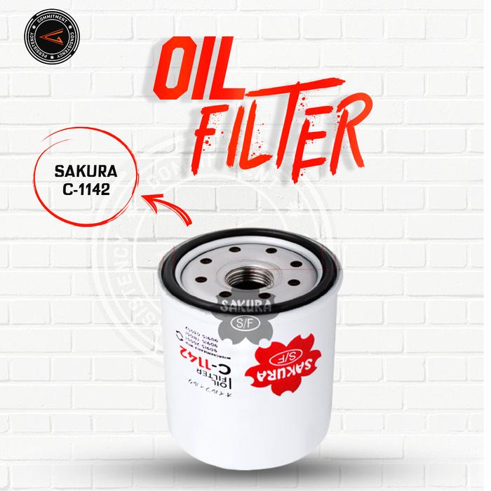 Jual Filter Oli Toyota Innova Fortuner Kijang Hilux Hiace C-1142 Sakura ...