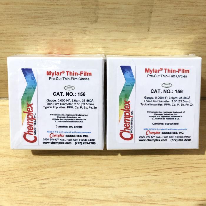Jual Plastic / Plastik Mylar Thin-Film Circle CAT.No : 156 Chemplex for XRF - Kota Tangerang ...