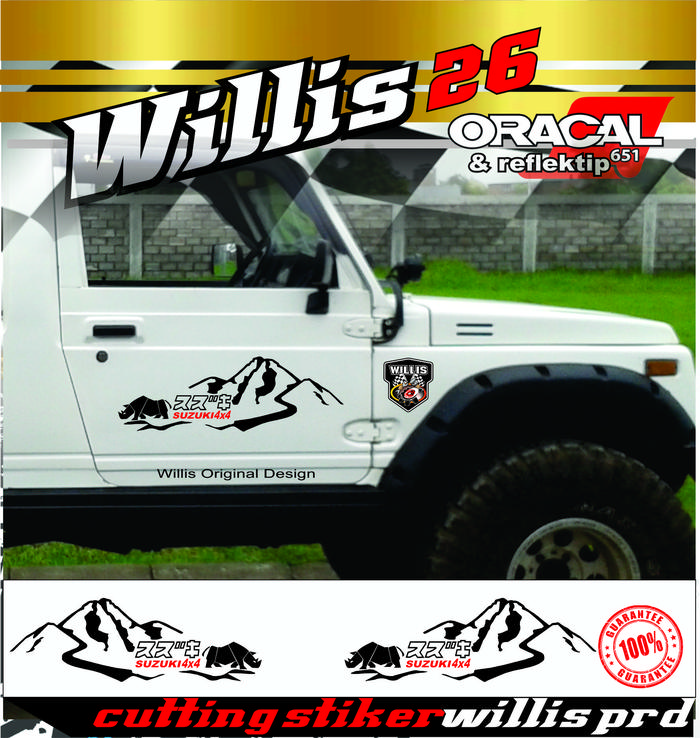 Jual Sticker Suzuki Badak Jimny 4x4 Off Road Cutting Stiker Mobil 05 ...