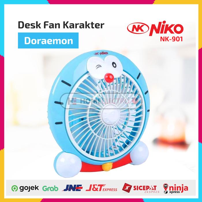 Jual Niko Desk Fan Karakter NK 901 Doraemon Kipas Meja 9 Inch 25 Watt ...